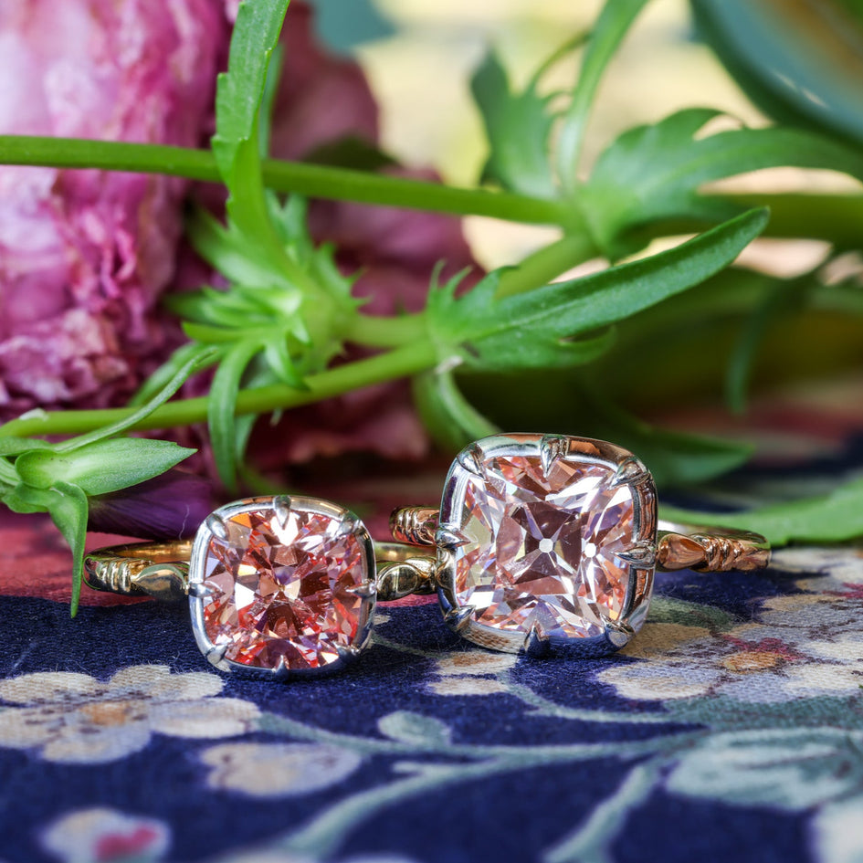Victorian Pearl, Demantoid Garnet, & Ruby Ring